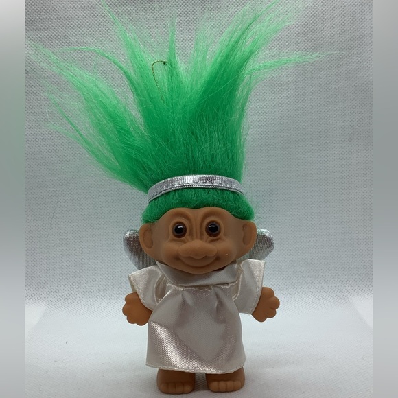 Russ Berrie | Toys | Vintage Russ Christmas Angel Troll 4 Green Hair ...